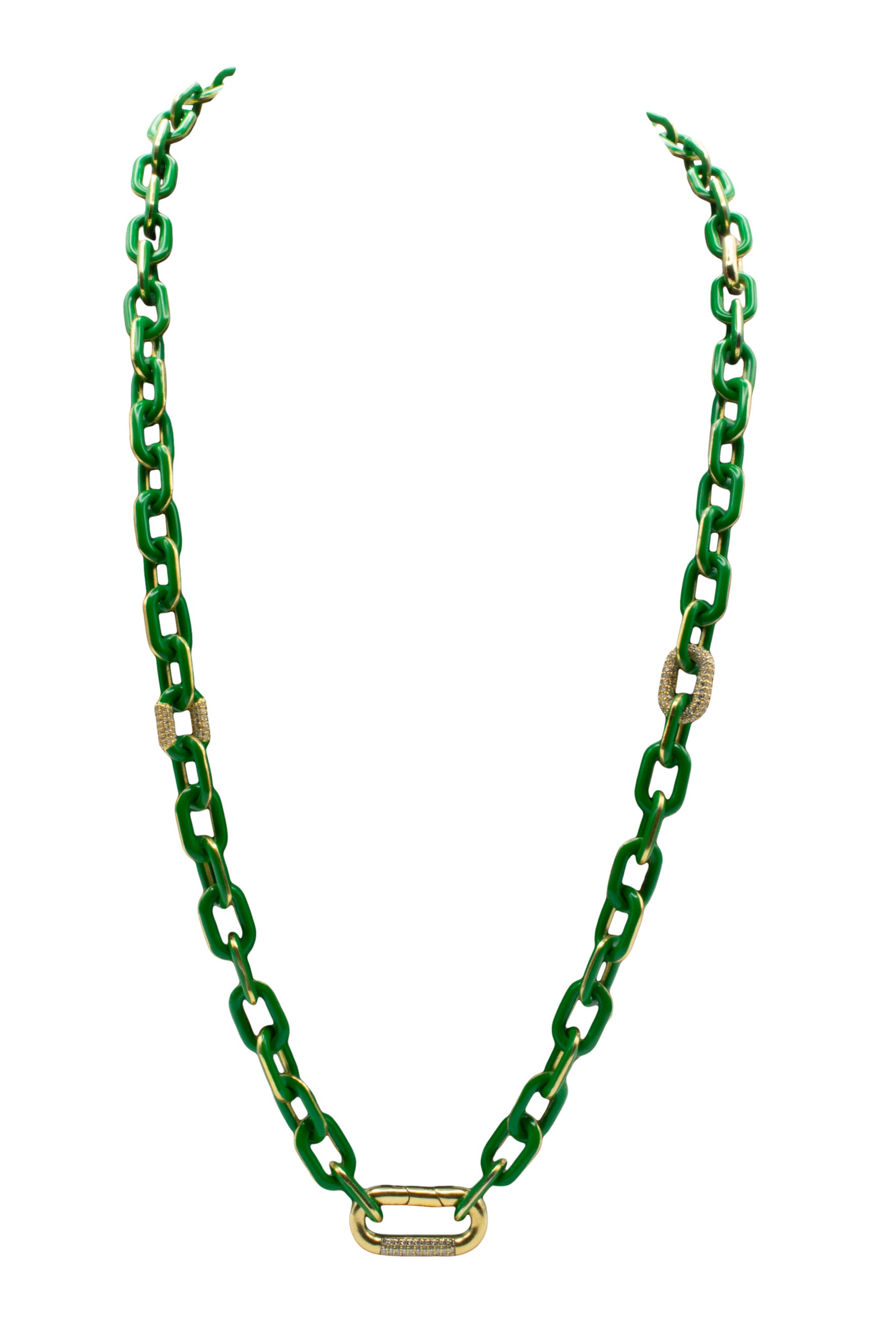 Royal Nomad Jewelry Stevie Enamel Chain in Green